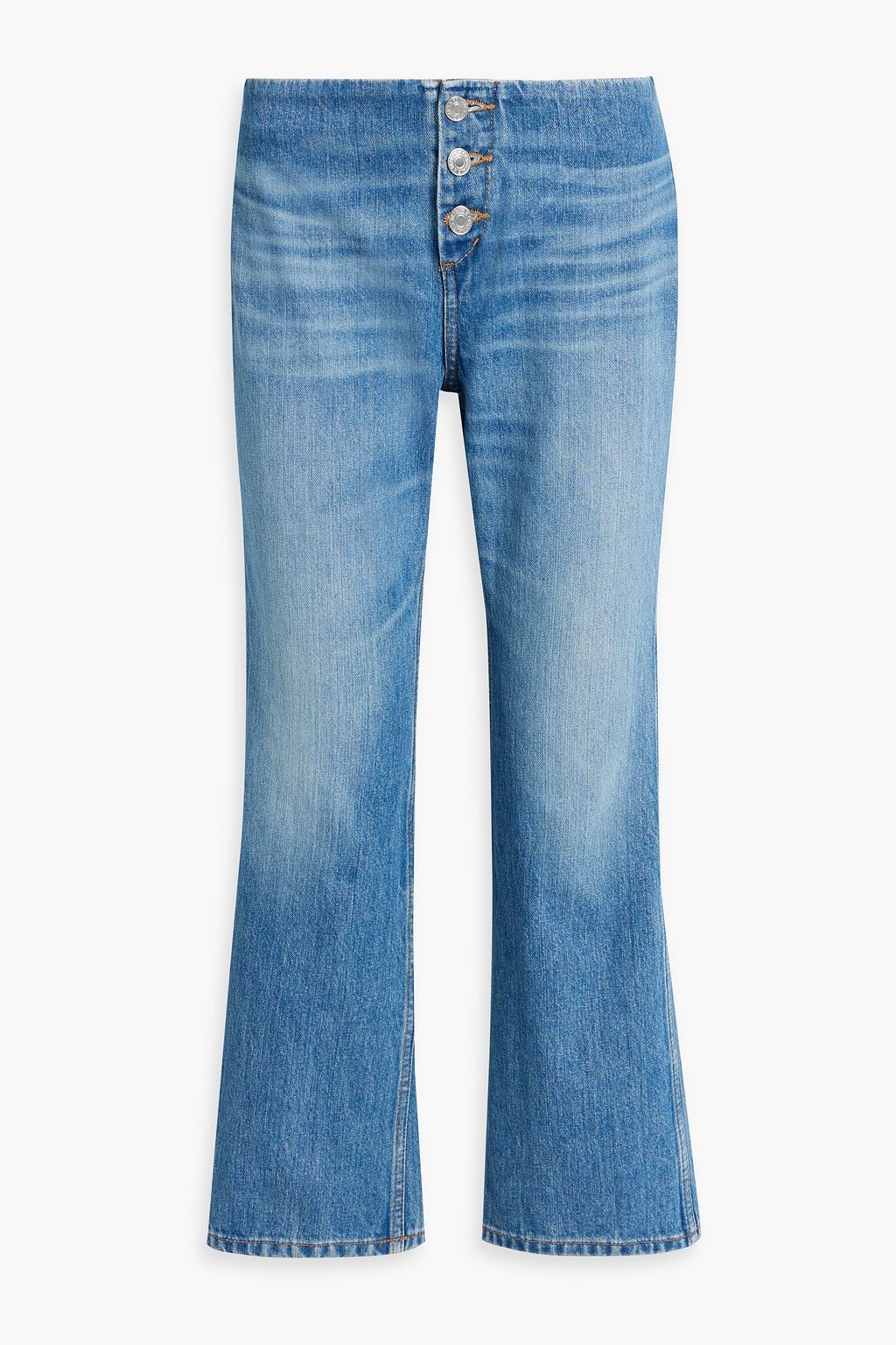 Jeans bootcut RE/DONE raccourcis à taille basse : à ajouter des mots ...